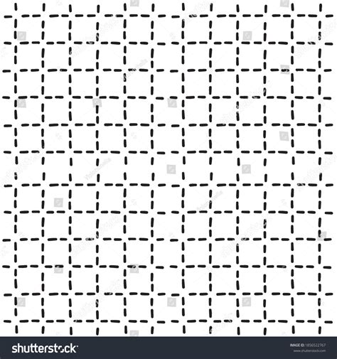 Seamless Black White Gridded Dots Lines Stock Vector Royalty Free