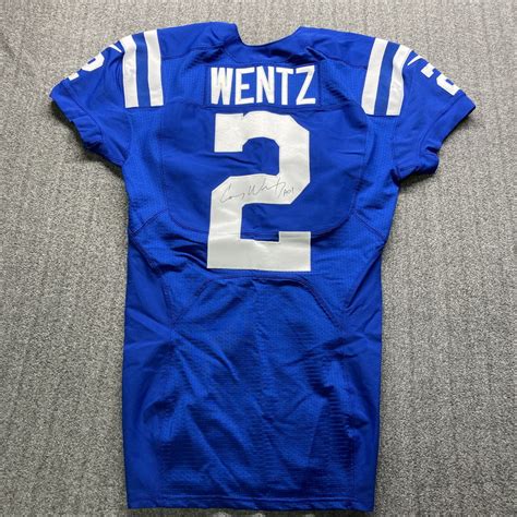 Crucial Catch Colts Carson Wentz Signed Game Worn Jersey 101721