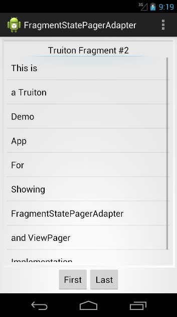 Android FragmentStatePagerAdapter Example Truiton