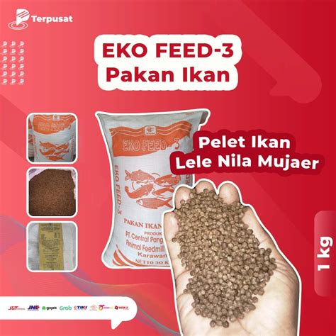 Jual Per 1 Kg Eko Feed 3 3mm Pelet Ikan Makanan Ikan Pakan Ikan Lele