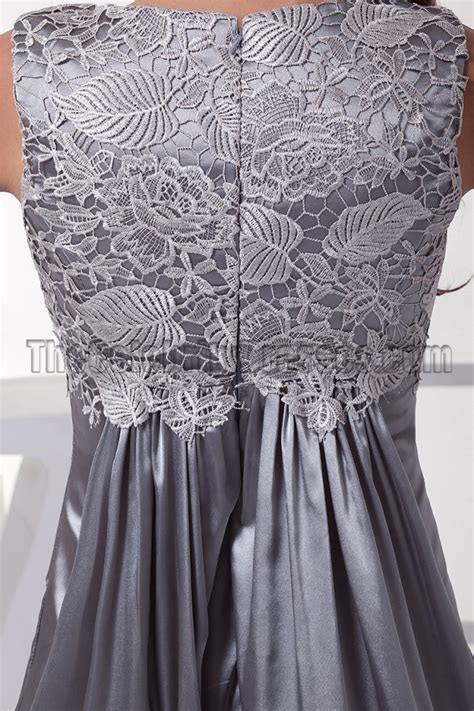 Silver Lace Evening Prom Gown Formal Pageant Dresses Thecelebritydresses