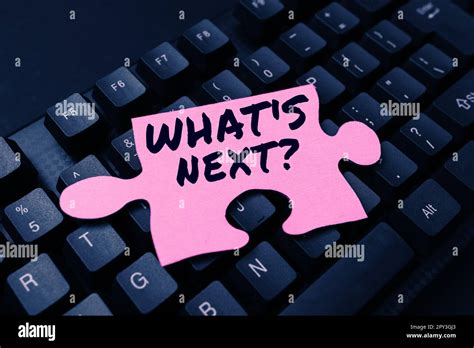 Sign Displaying Whats Next Conceptual Photo Get Information Ask Query
