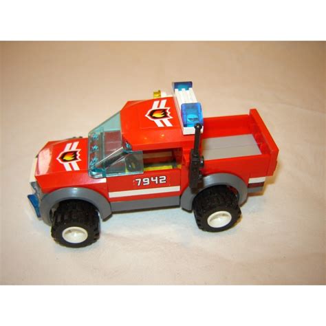 Lego City 7942 Voiture 4x4 Avec Remorque Pompiers 2007 Complet Avec