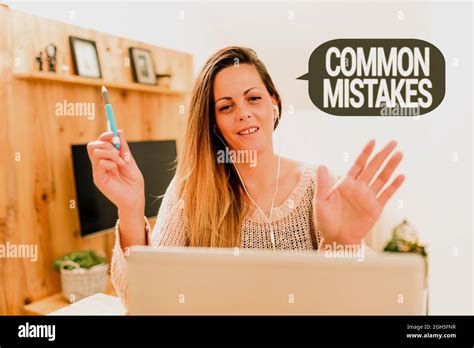 Conceptual Display Common Mistakes Business Concept Actions That Are