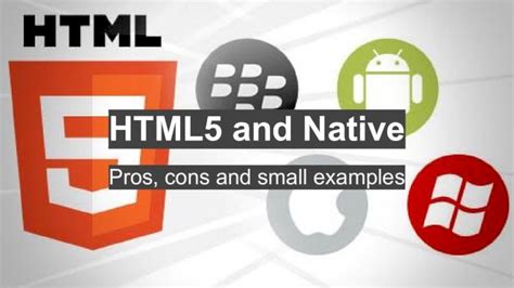 Pdf Html5 And Native Pros Cons And Small Examples By Mark