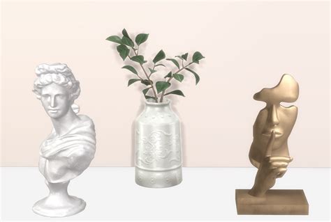 Minimal Statues Set The Sims 4 Build Buy Curseforge