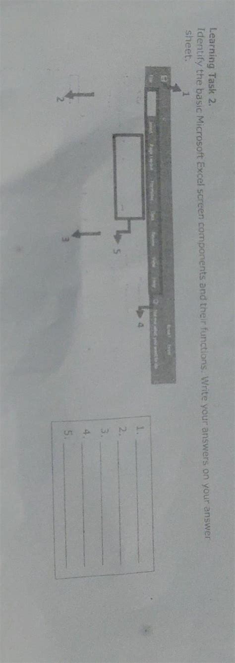 Identify The Basic Microsoft Excel Screen Components And Their