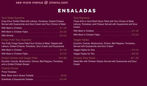 Menu At Little Mexico Restaurant Longview Judson Rd