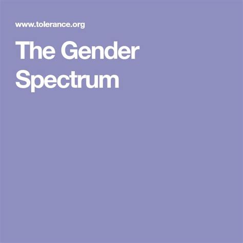 The Gender Spectrum Gender Spectrum Gender Spectrum