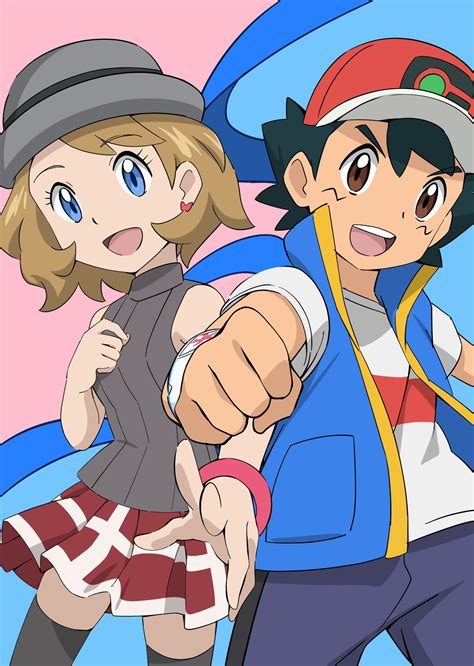 Ash Ketchum And Serena Pokemon And 2 More Drawn By Yusukeoshida