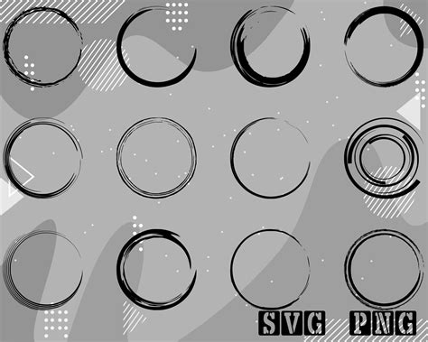 Circle Design Circle SVG PNG Circle Frame Border Design Digital Download Etsy