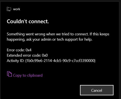 Remote Desktop 0x4 Error Suddenly And With No Reason Microsoft Qanda
