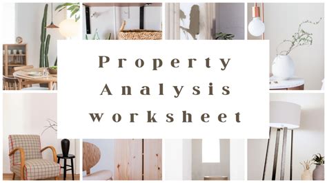Property Analysis Worksheet For Analyzing Rentals