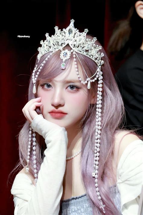 Liz Kpop Iveliz Ive Purple Grey Hair Queen Liz Dara Kpop