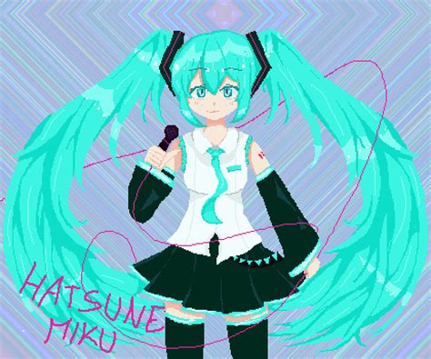 Pixilart Hatsune Miku By Nelizza