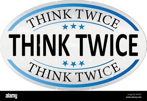 Think Twice Paper Colorful Banners Design Shape Vector Label Tag Stock