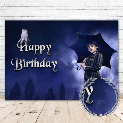Wednesday Addams Happy Birthday Backdrop 7x5ft Thailand Ubuy