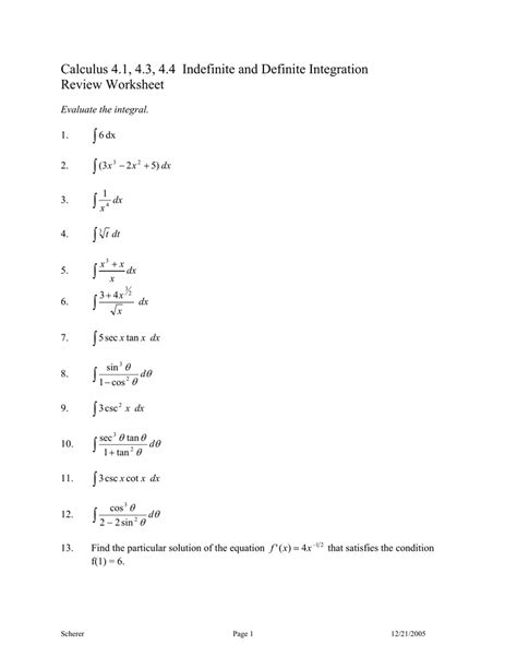 ∫ Calculus 4 1 4 3 4 4 Indefinite And Definite Integration