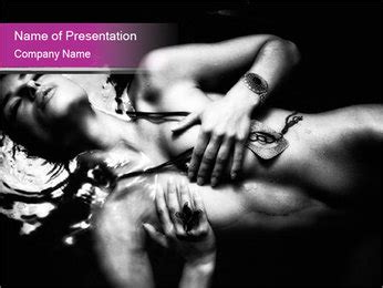 Black And White Portrait Of Nude Woman PowerPoint Template Backgrounds Google Slides ID