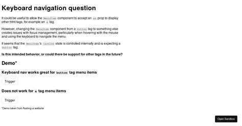 Floating Poc Codesandbox