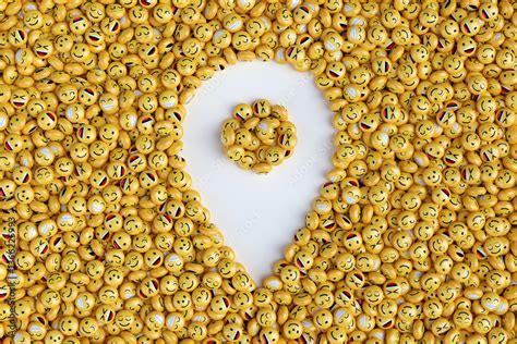 Happy Emoticons Arranged In The Shape Of Navigation Map Pointer Symbol Top View Map Mark Icon