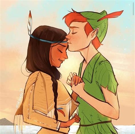 Peter Y Tiger Lily Disney Imágenes Cosas De Disney Ilustraciones