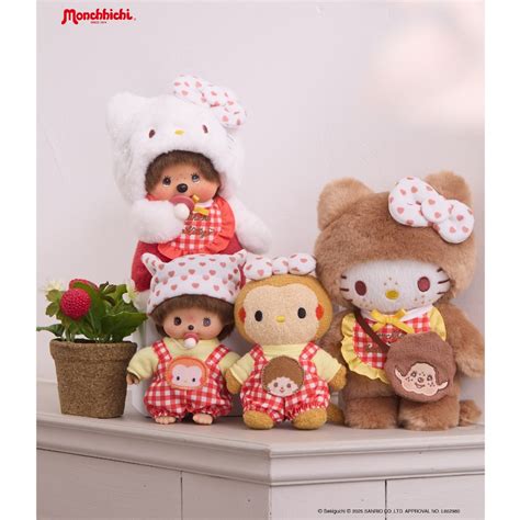 ของแท้ 100 Monchhichi X Hello Kitty Bebichhichi Small Plush Doll มอน
