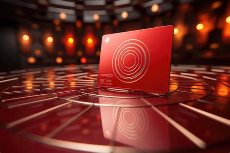 Premium Photo Target Card With Red Background And Copy Space For Configuration Of Business