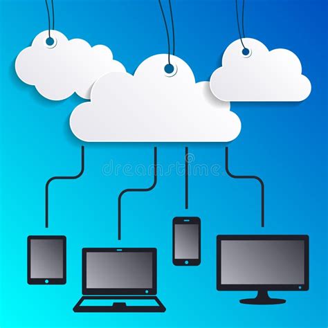 Cloud Computing Concept Stock Vector Illustration Of Connection 53957331