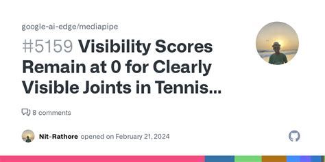 Visibility Scores Remain At 0 For Clearly Visible Joints In Tennis