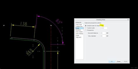 angular dimensioning problem when scaling view ptc community