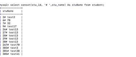 Mysql：select 语句（六） Concat 函数的使用 Biubiubiu83 博客园