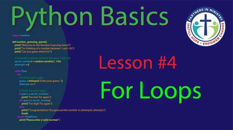 Python Basics 4 For Loops YouTube