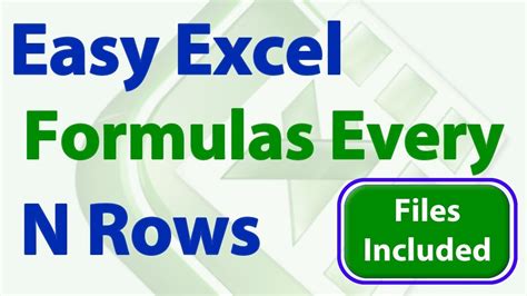 easy excel formulas every n rows no arrays youtube