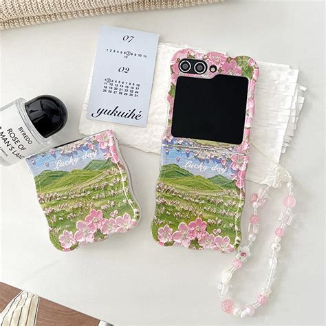 주얼리에이치 스트랩set 물결 유화꽃 제트플립케이스 플립3 플립4 플립5 플립6 Z플립4 갤럭시 지플립4 지플립3 지플립5 지플립6