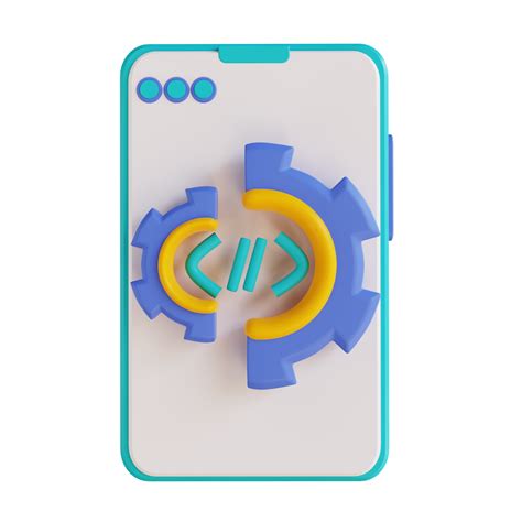 3d Illustration Mobile Data Settings 19857152 Png