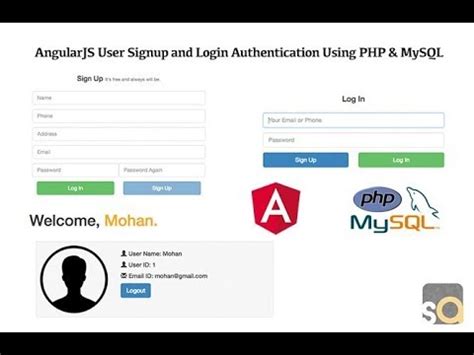 Angularjs User Signup And Login Authentication Using Php Mysql Part Youtube