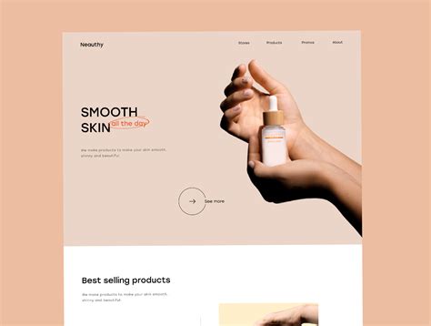 cosmetic landing page design on behance