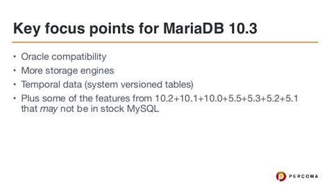 Differences Between Mariadb 103 And Mysql 80