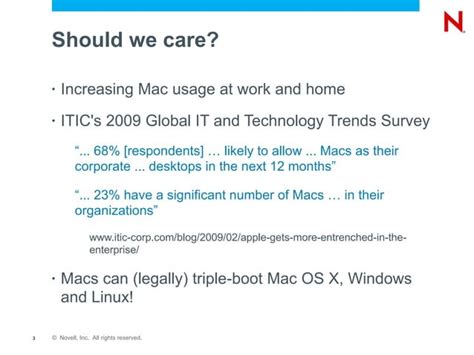 Integrating Apple Macs Using Novell Technologies PPT