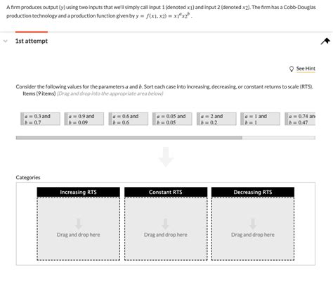 Solved A Firm Produces Output Y Using Two Inputs That