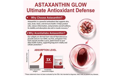 Sdjufei 2 Pack Astaxanthin Supplements 12mg Premium