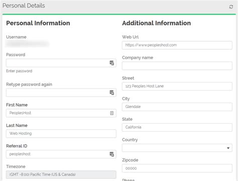 update your personal information knowledgebase peopleshost