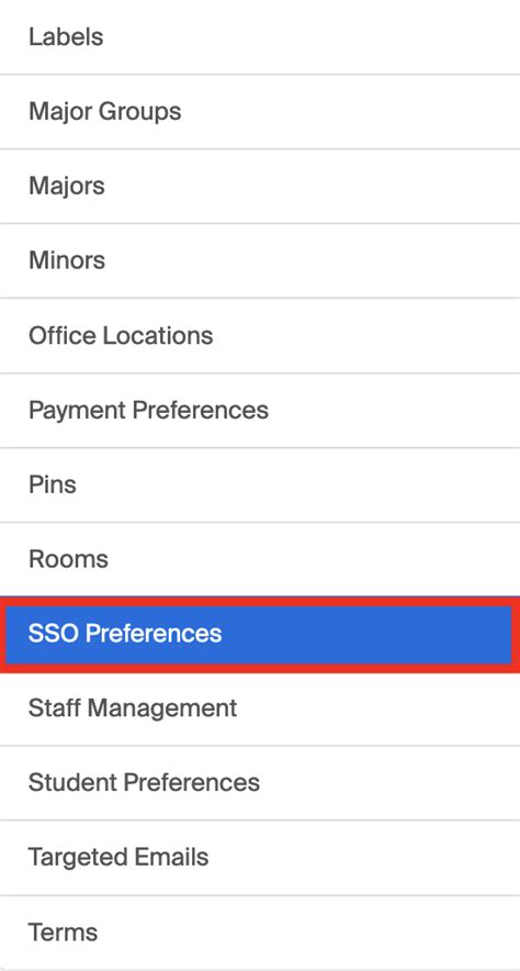 Sso Setup Guides In App Setup And Testing Handshake Help Centre