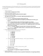 APCSP Unit Study Guide Unit Study Guide Answer All The Questions On The Study Guide In