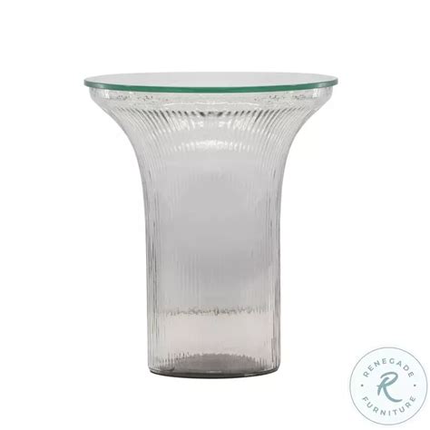 Cassandra Clear Glass Flared Side Table From Tov Coleman Furniture