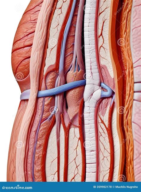 Arteries Layers Structure Artery Wall Infographic Cartoon Vector