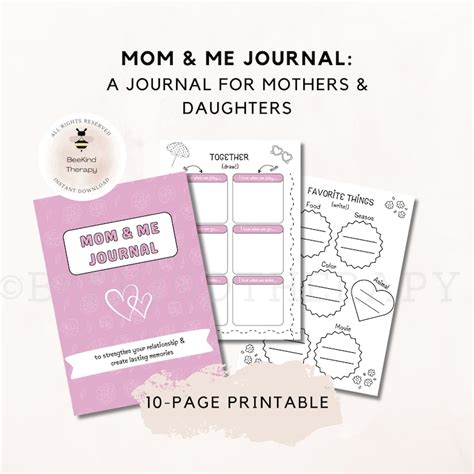 Mom And Me Journal Relationship Building Guided Prompts Pdf Etsy