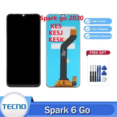Original 6 52 For Tecno Spark 6 Go Ke5j Ke5k Spark Go 2020 Ke5 Lcd Display Screen Touch