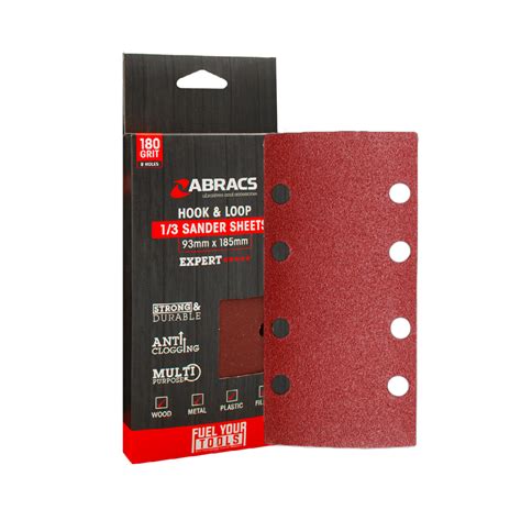 Abracs Hook Loop Mm X Mm Sander Sheets Hole Pack
